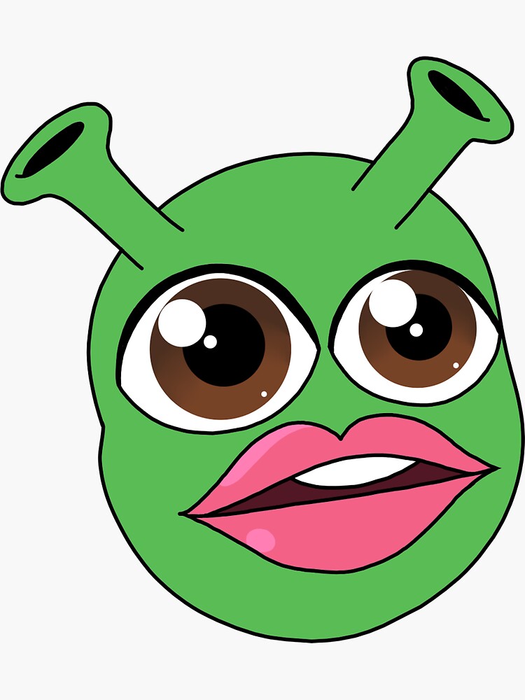 "Lip Shrek" Sticker for Sale by GFNerdy | Redbubble
