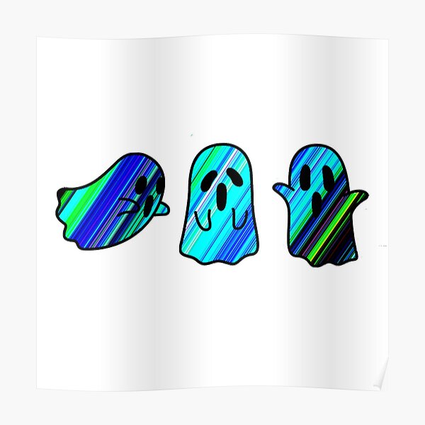 "Trippy Ghosts" Poster for Sale by junglejimbay | Redbubble