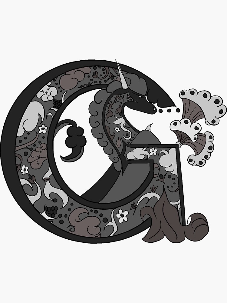"Dragon Letter G" Sticker for Sale by NightfuryGirl20 | Redbubble