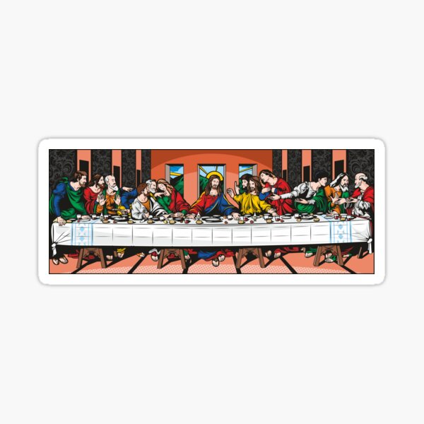 "The Last Supper" Sticker by jamieleeart | Redbubble