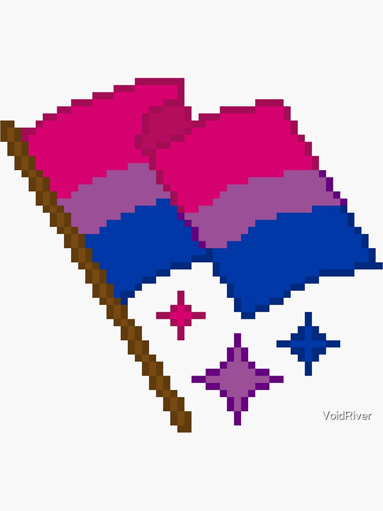 "Wave Your Flag Bi" Sticker for Sale by VoidRiver | Redbubble