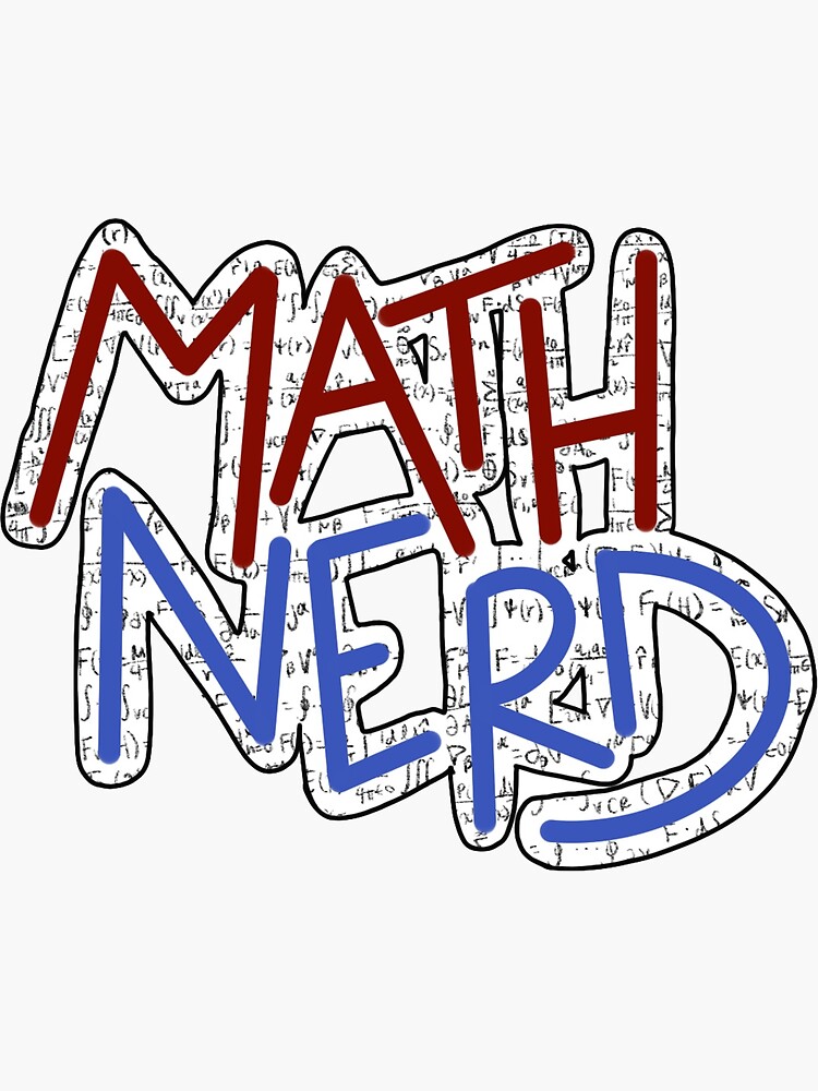 Pegatina «Nerd matemático» de Charcharleyb | Redbubble