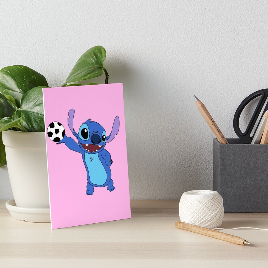 "Stitch With a Soccer Ball" Art Board Print by hah06 | Redbubble