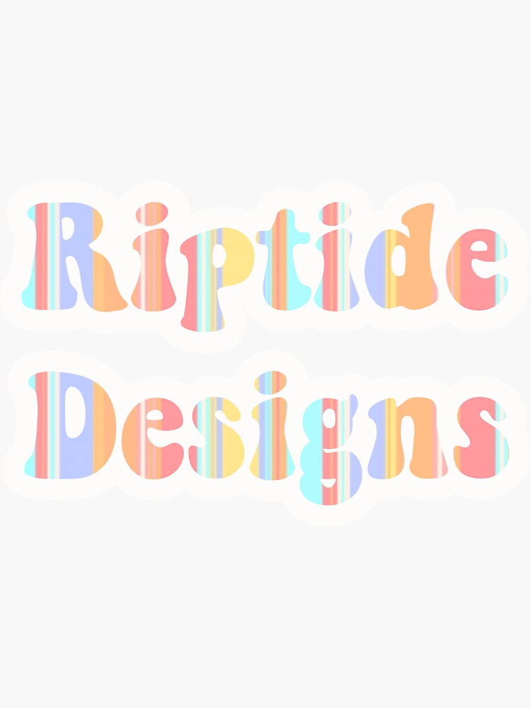 "Riptide Designs Sticker" Sticker for Sale by Riptide-Designs | Redbubble