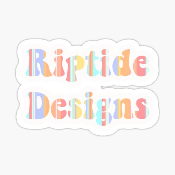 "Riptide Designs Sticker" Sticker for Sale by Riptide-Designs | Redbubble