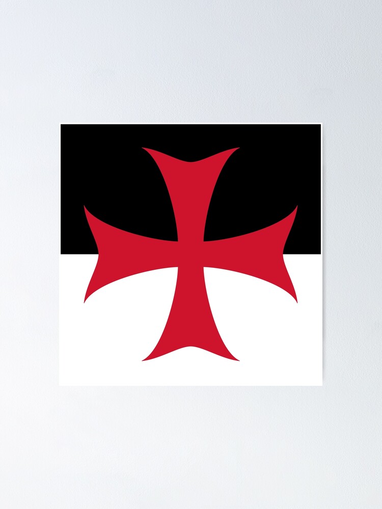 "Knights Templar Crusader Cross Flag" Poster for Sale by SolarCross | Redbubble