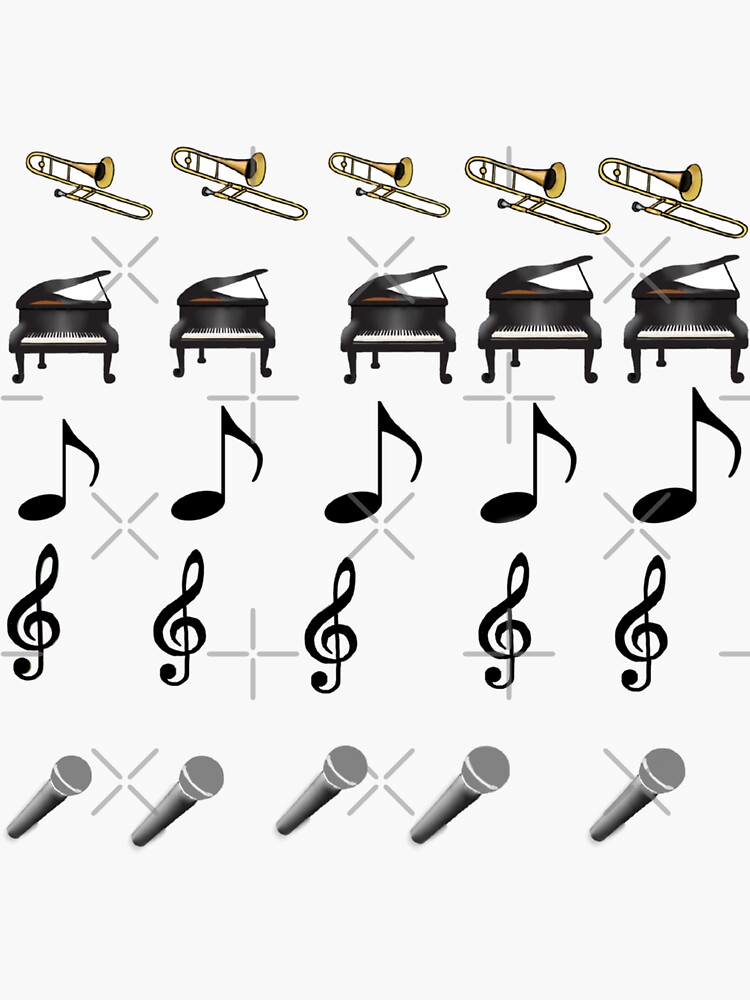 "Music sticker pack" Sticker for Sale by DesignsbyC-Rae | Redbubble