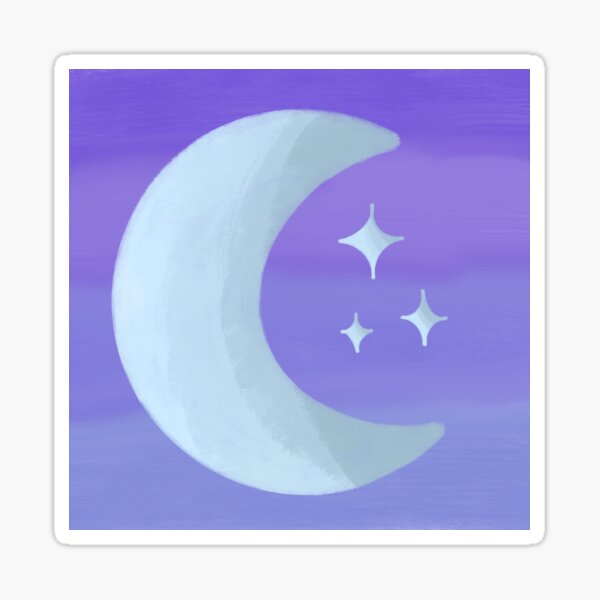 "Purple Moon" Sticker by emilydo2006 | Redbubble