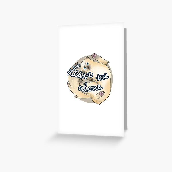 "Leave Me Alone Kawaii Cat Cute Ragdoll Sticker || Grumpy Emo Introvert ...