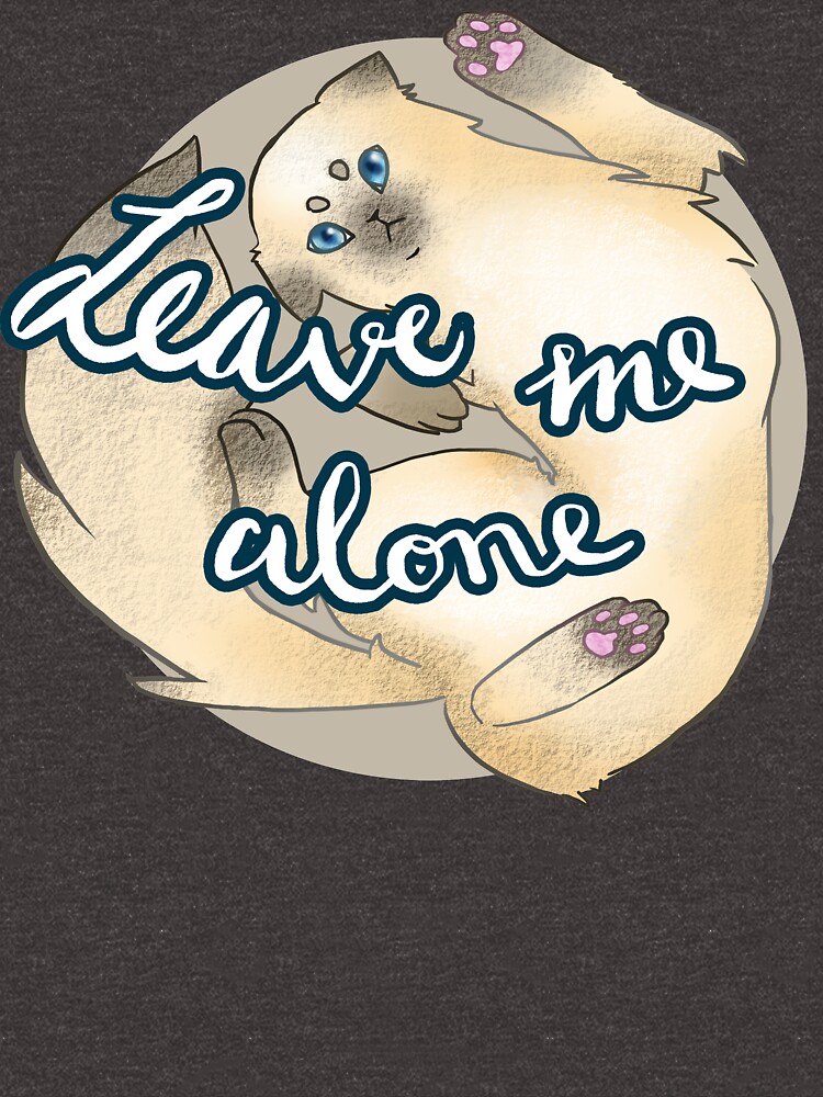 "Leave Me Alone Kawaii Cat Cute Ragdoll Sticker || Grumpy Emo Introvert ...