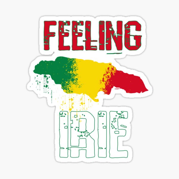 "Feeling irie with the map and colors of Jamaica" Sticker for Sale by ...