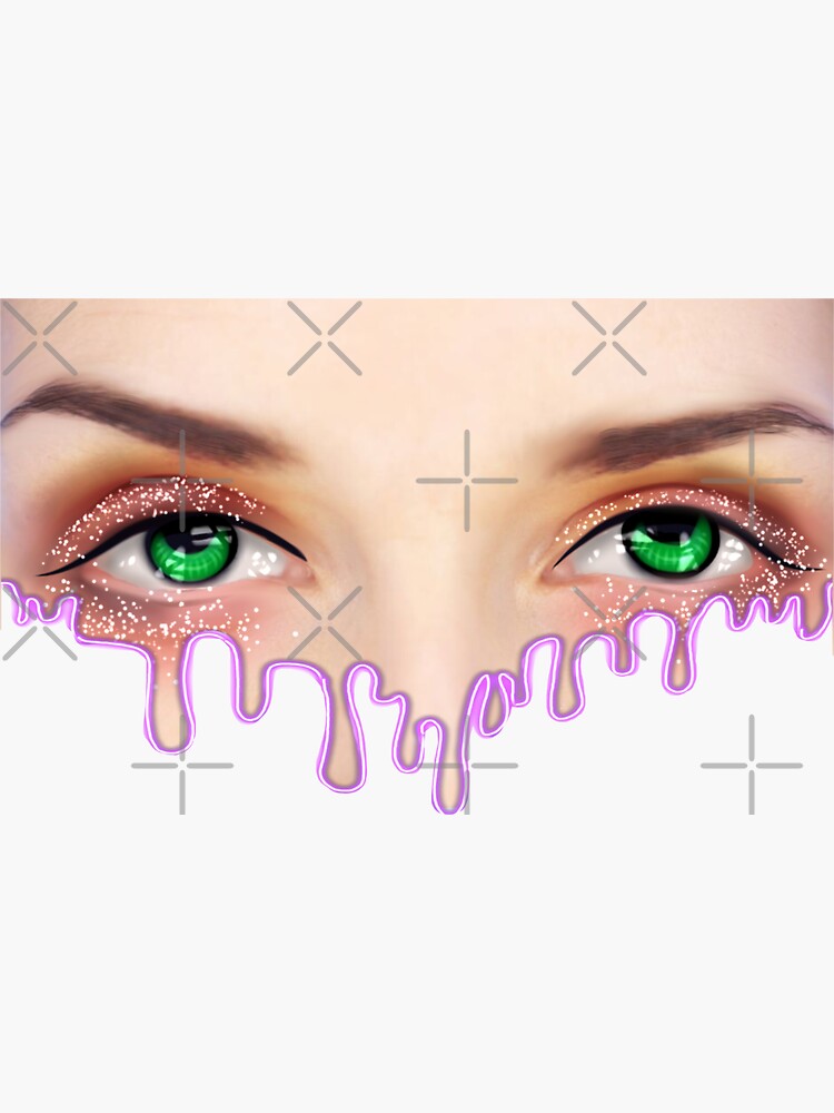 "Dripping eyes" Sticker by xXNishaXx | Redbubble