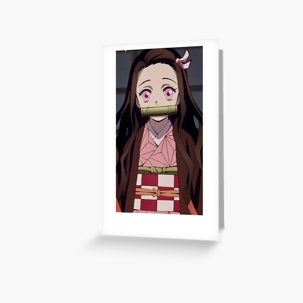 "Nezuko chan" Greeting Card by hannahblannana | Redbubble