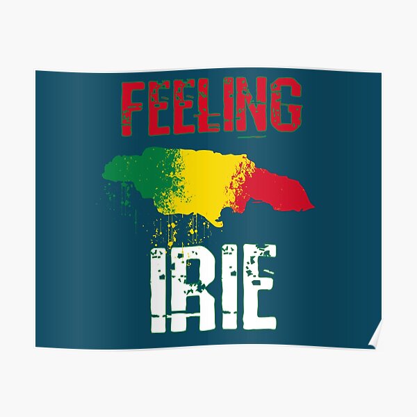 "Feeling irie with the map and colors of Jamaica" Poster for Sale by ...
