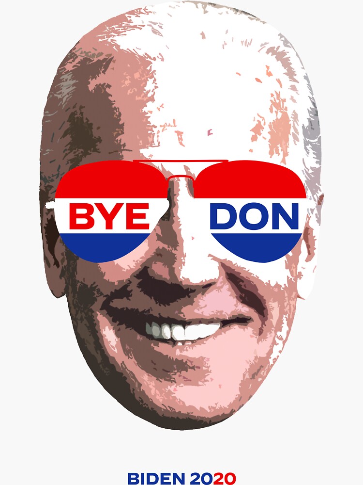 "Bye Don: Joe Grin Flag" Sticker for Sale by BionicDesigner | Redbubble