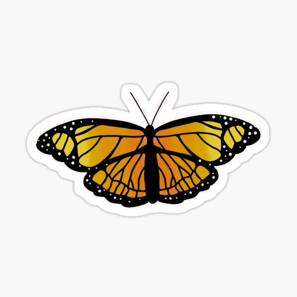 "Simple butterfly" Sticker by Bmorz | Redbubble