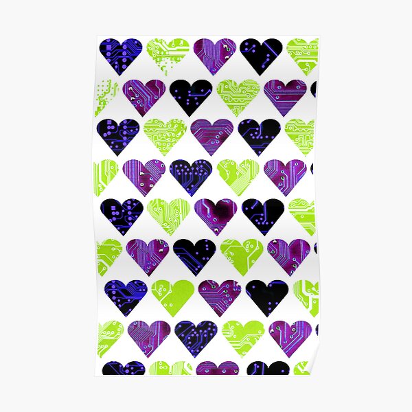 "love circuit, Colors set 2" Poster by sebmcnulty | Redbubble