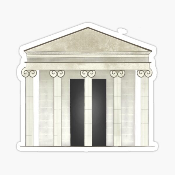 "Ancient roman temple building" Sticker for Sale by BlueSnakes | Redbubble
