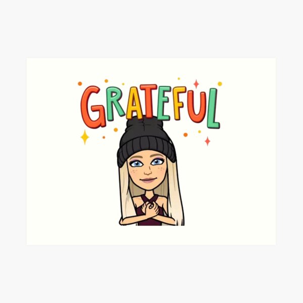 "Grateful blonde bitmoji girl" Art Print by aestheticker | Redbubble