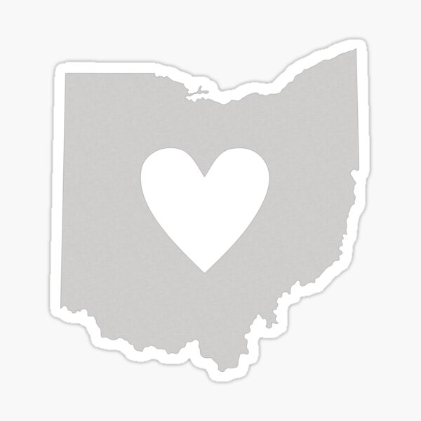 "Heart Ohio State" Sticker for Sale by surgedesigns | Redbubble