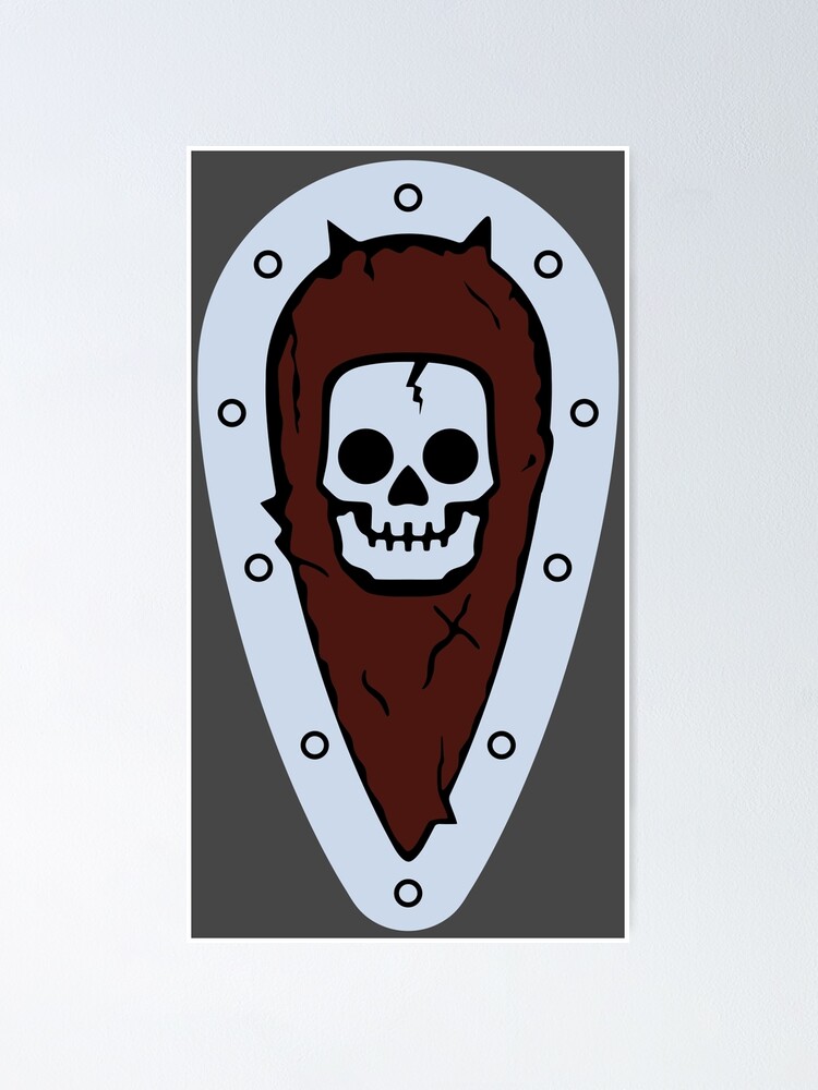 "Castle Skeleton Shield Emblem" Poster by Highonbricks | Redbubble