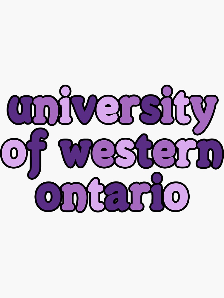 "University Of Western Ontario" Sticker for Sale by reeselester | Redbubble