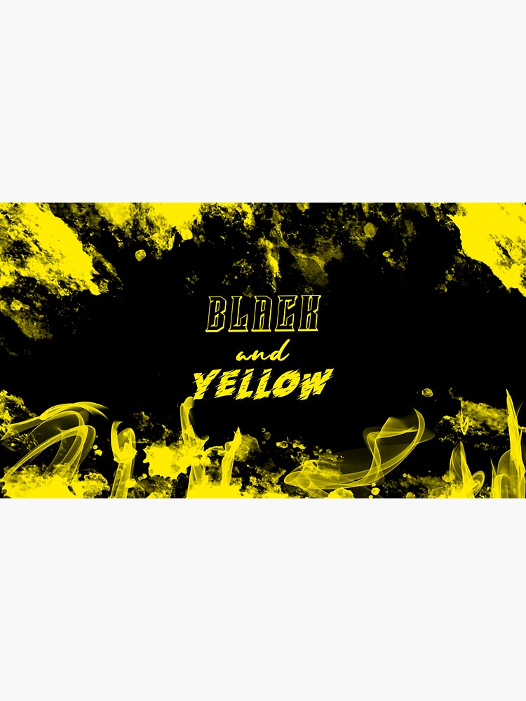 "Black and Yellow" Sticker for Sale by rskeller | Redbubble