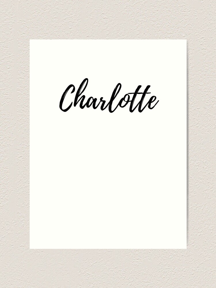 "Charlotte North Carolina Cursive " Art Print for Sale by Nyxco | Redbubble