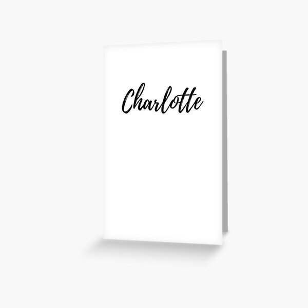 "Charlotte North Carolina Cursive " Greeting Card for Sale by Nyxco ...