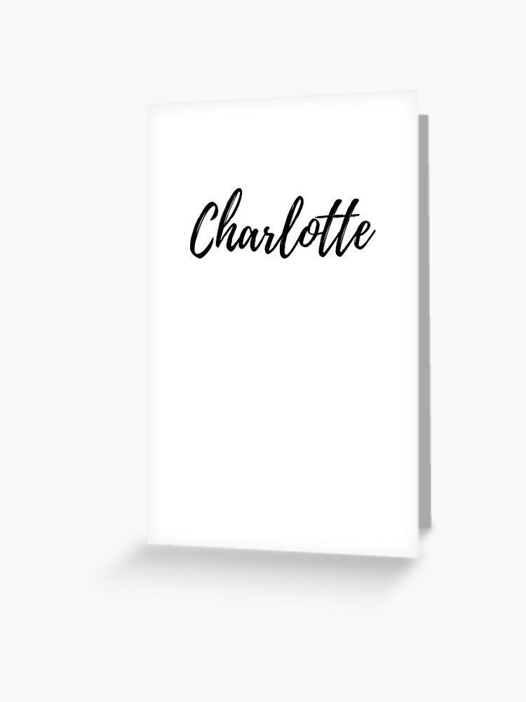 "Charlotte North Carolina Cursive " Greeting Card for Sale by Nyxco ...