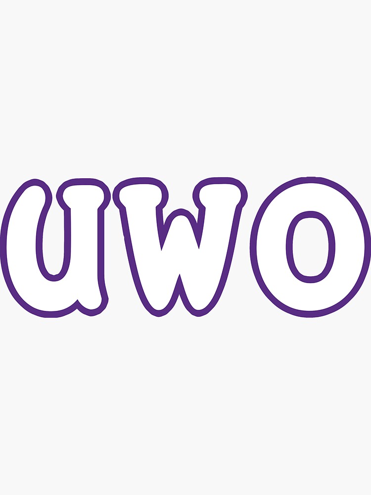 "UWO" Sticker for Sale by reeselester | Redbubble