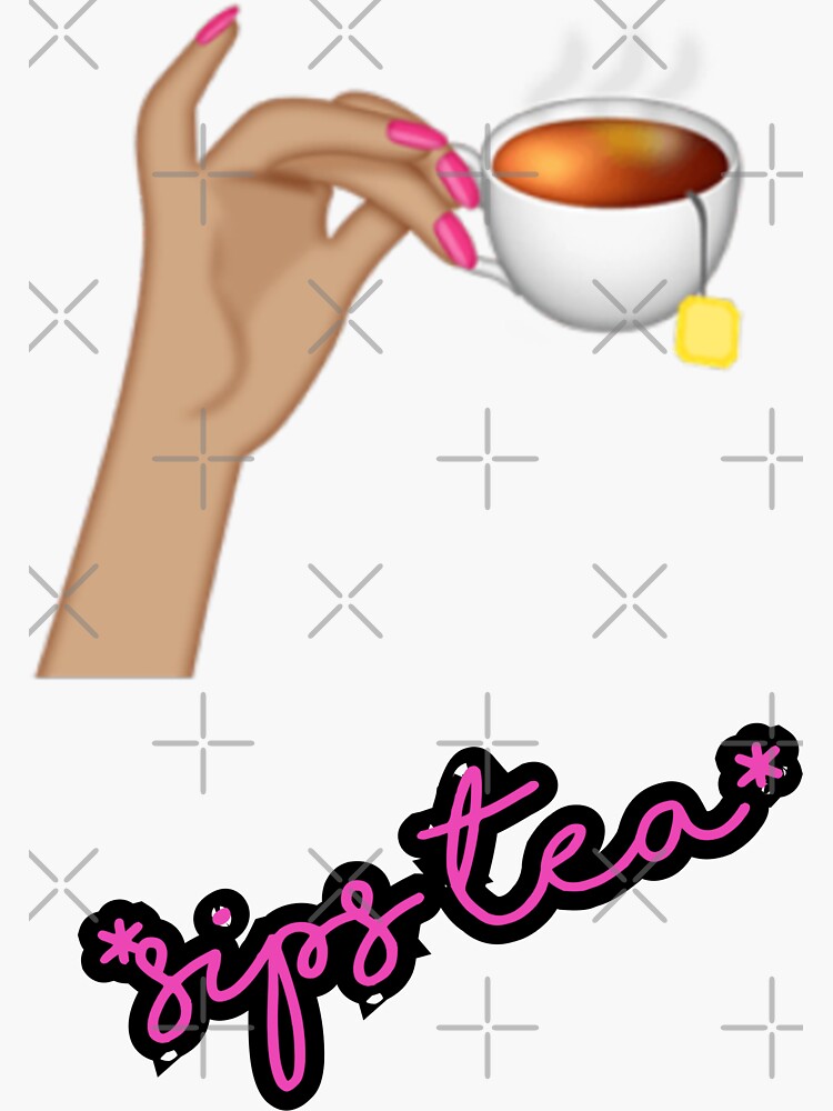 "*Sips Tea* sticker 2 pack" Sticker for Sale by EnigmaVibes | Redbubble