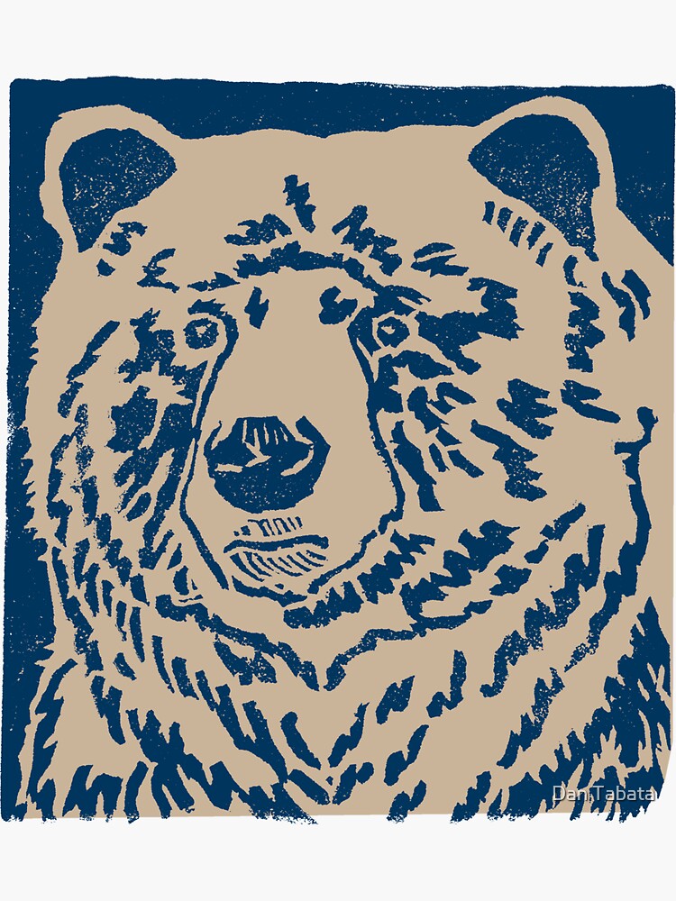 "Blue Bear" Sticker by dmtab | Redbubble