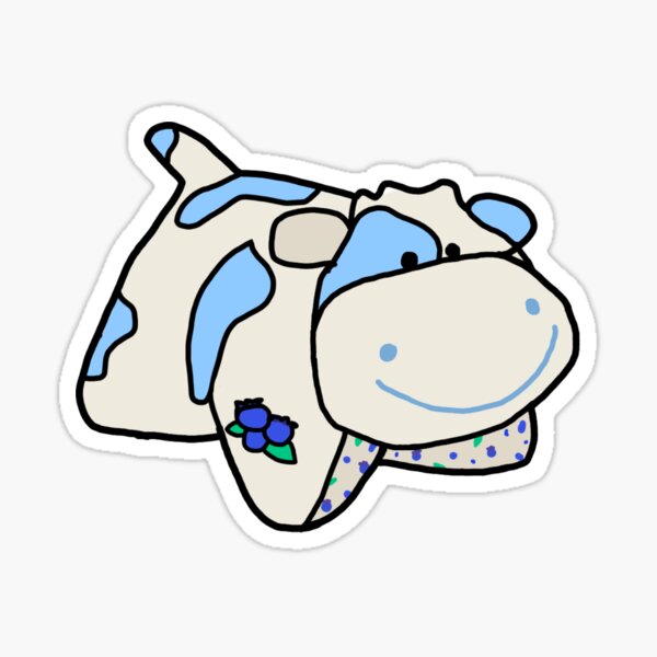 "blueberry cow" Sticker for Sale by centimillimeter | Redbubble