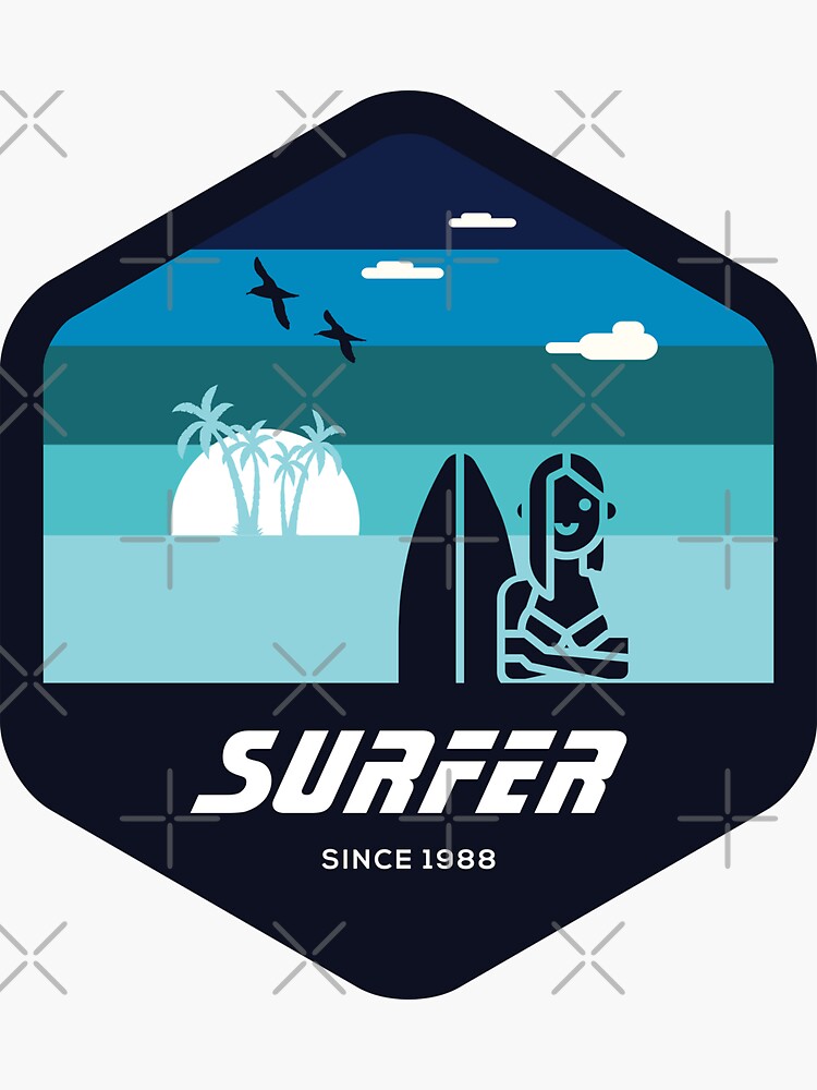 "Soul Surfer | Surfer sticker 03" Sticker for Sale by ginokelleners ...