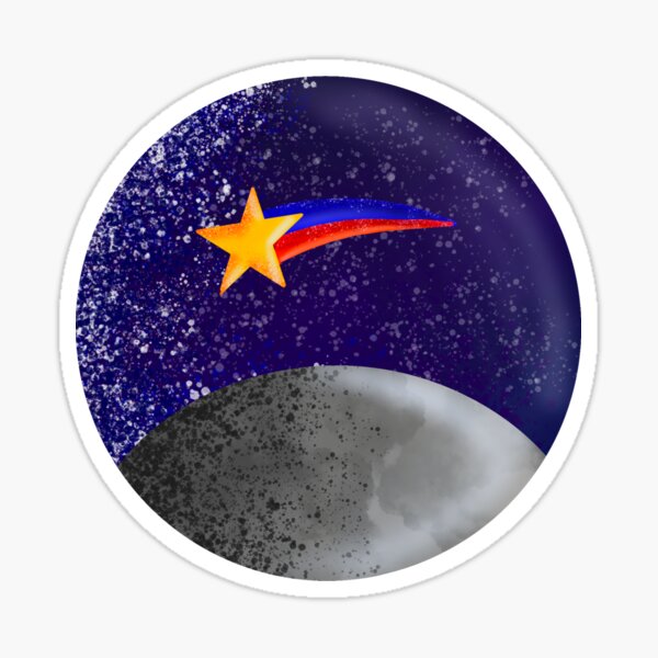 "Shiny Shooting Star in Shiny Space" Sticker by BellapotQuinn | Redbubble