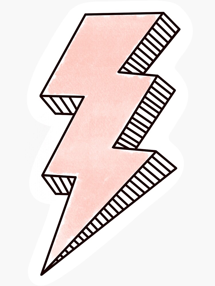 Pink Lightning Bolt Drawings