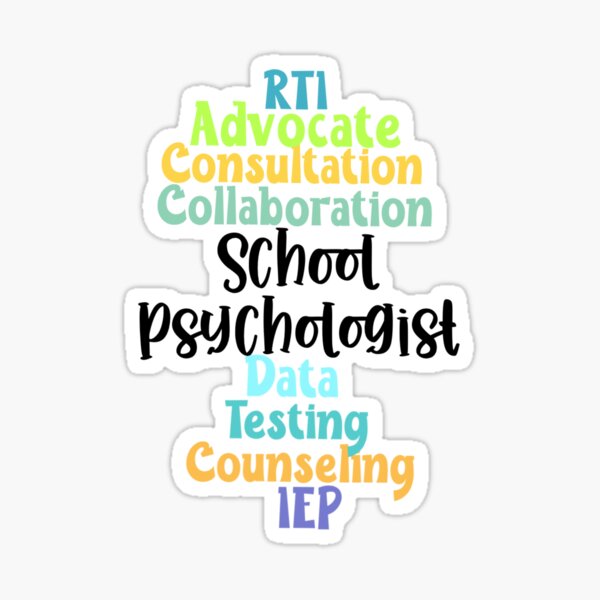 "School Psychologist" Sticker by EvyStickersx | Redbubble