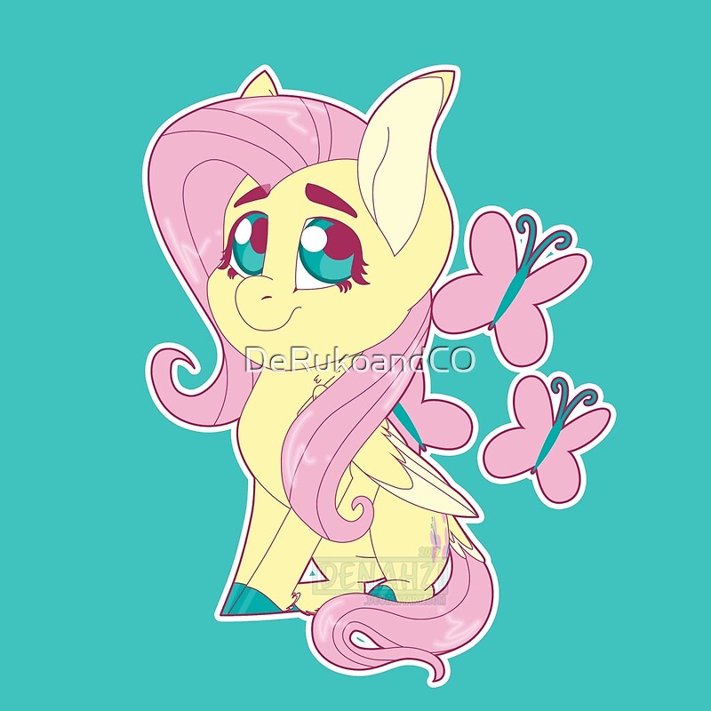 "MLP chibi Fluttershy" by DeRukoandCO | Redbubble