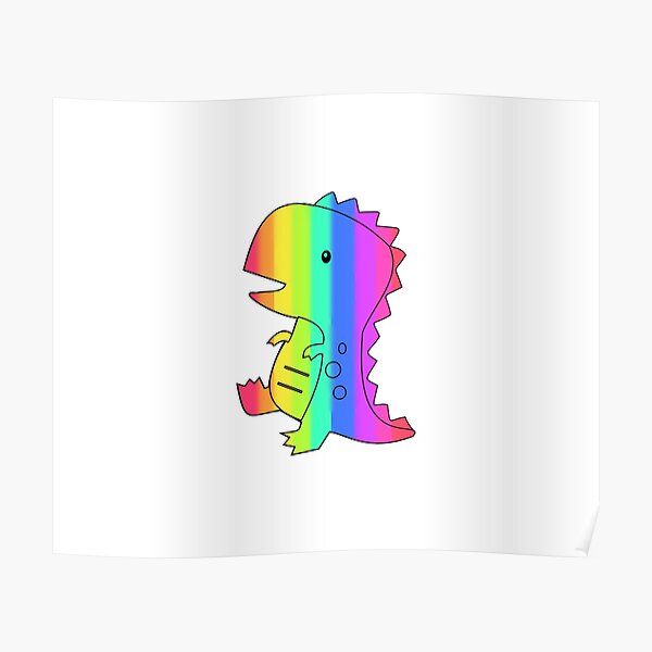 "Cute rainbow dinosaur" Poster by Als10806 | Redbubble