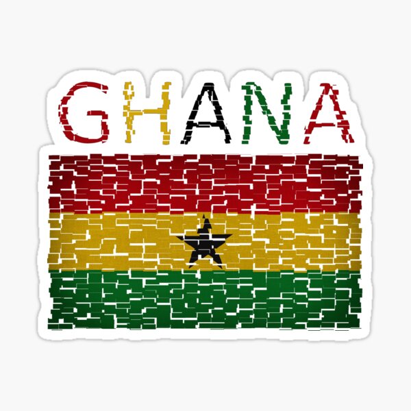 "Ghana Flag - Art design" Sticker for Sale by AndiHK | Redbubble