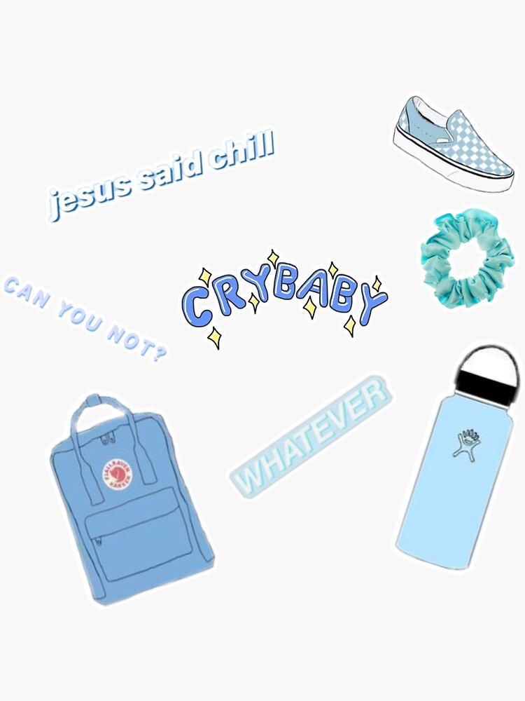"blue aesthetic sticker pack " Sticker for Sale by amy1228 | Redbubble