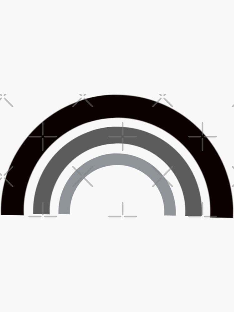 "grey and black rainbow" Sticker by mckinleyc | Redbubble