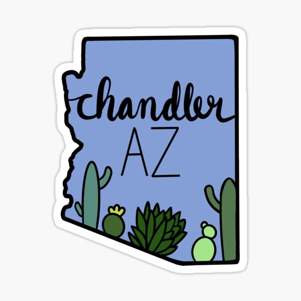 "Chandler AZ Sticker" Sticker for Sale by DsgnsInTheDsert | Redbubble