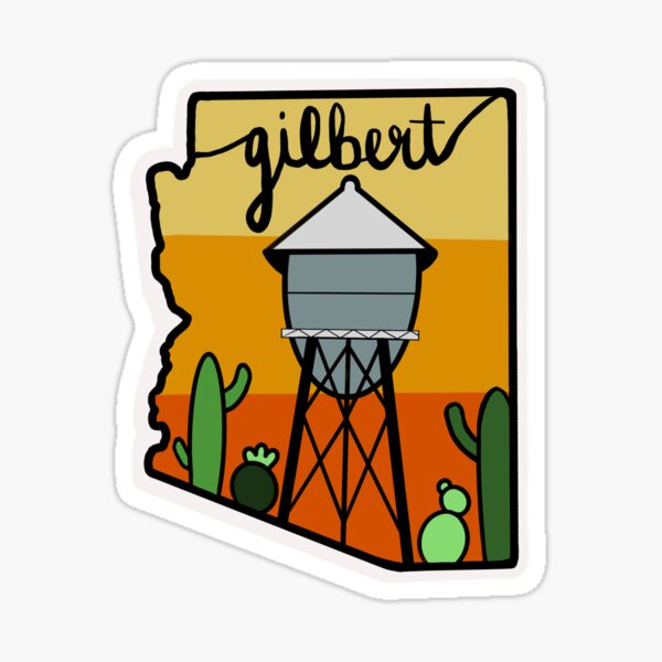 "Gilbert AZ Sticker" Sticker for Sale by DsgnsInTheDsert | Redbubble