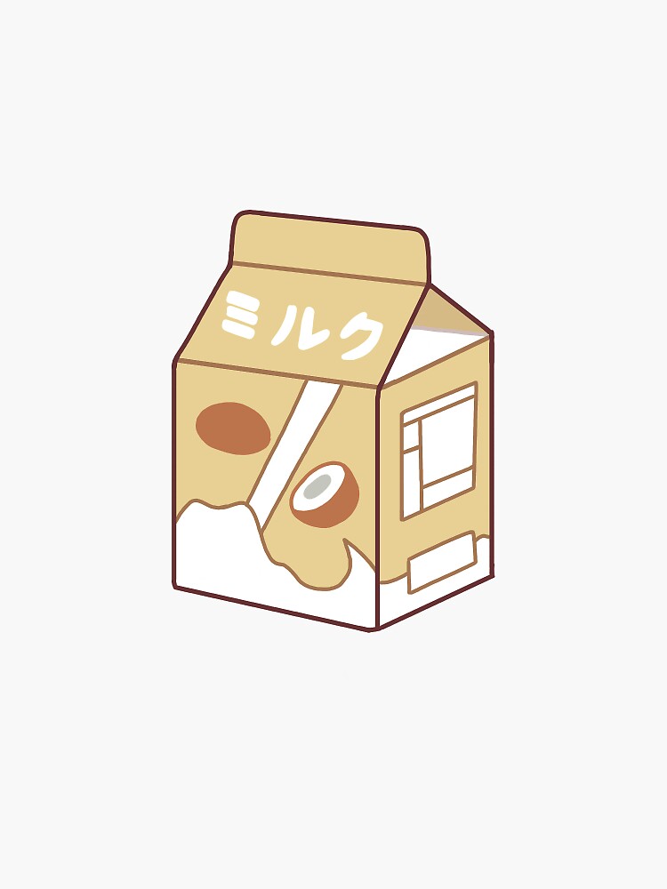 "cute japanese coconut milk" Sticker for Sale by chloetw | Redbubble