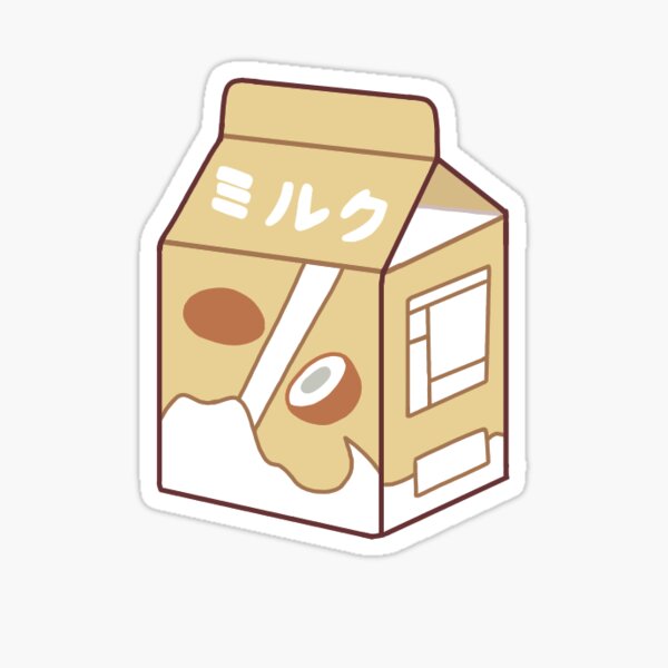"cute japanese coconut milk" Sticker for Sale by chloetw | Redbubble