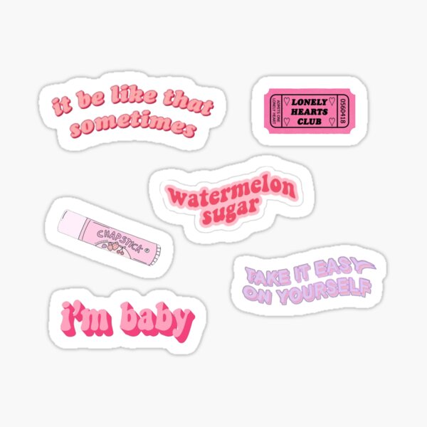 "pink aesthetic sticker pack" Sticker by amy1228 | Redbubble