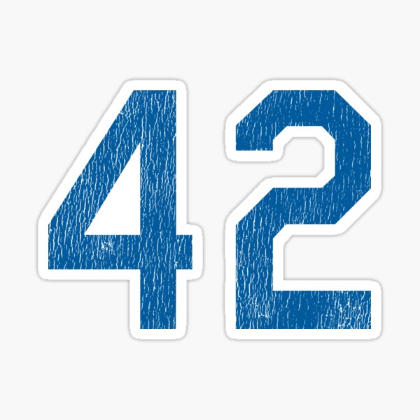 "Number 42 Textured" Sticker by positiveimages | Redbubble