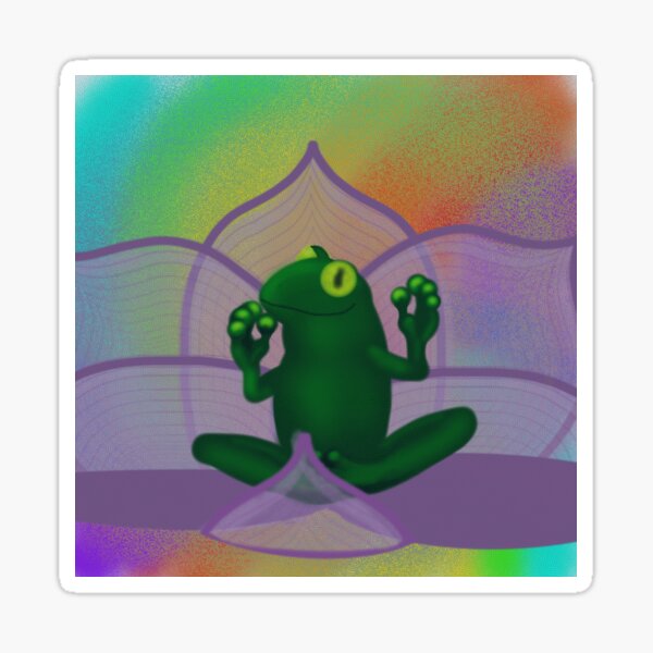 "Zen frog" Sticker for Sale by KrisKraken | Redbubble